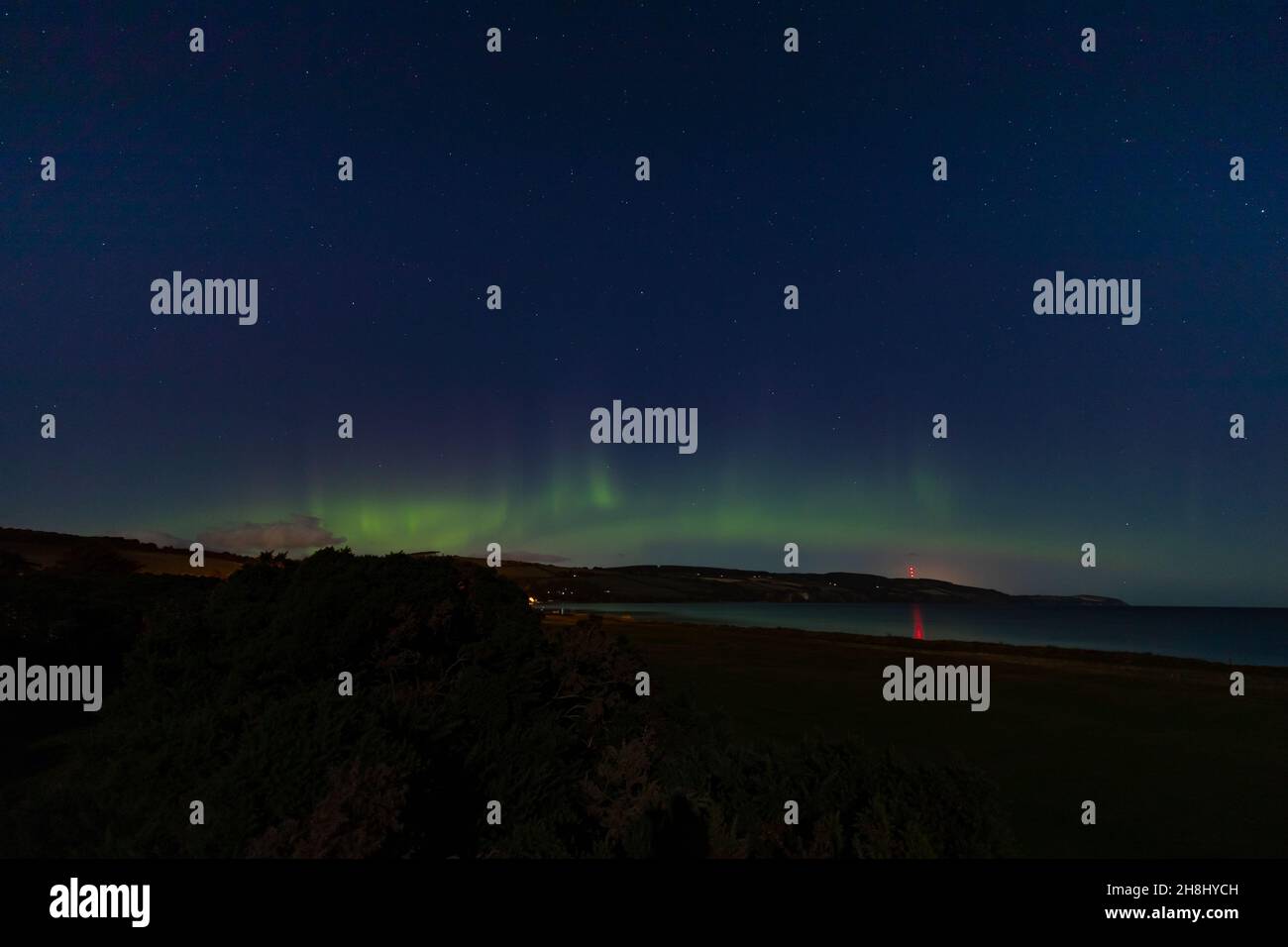 Aurora borealis (Northern Lights) in the skies over the Scottish ...