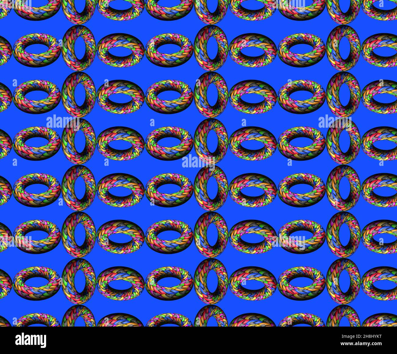 3d Rendering Abstract Capsule Colorful Background Seamless Pattern