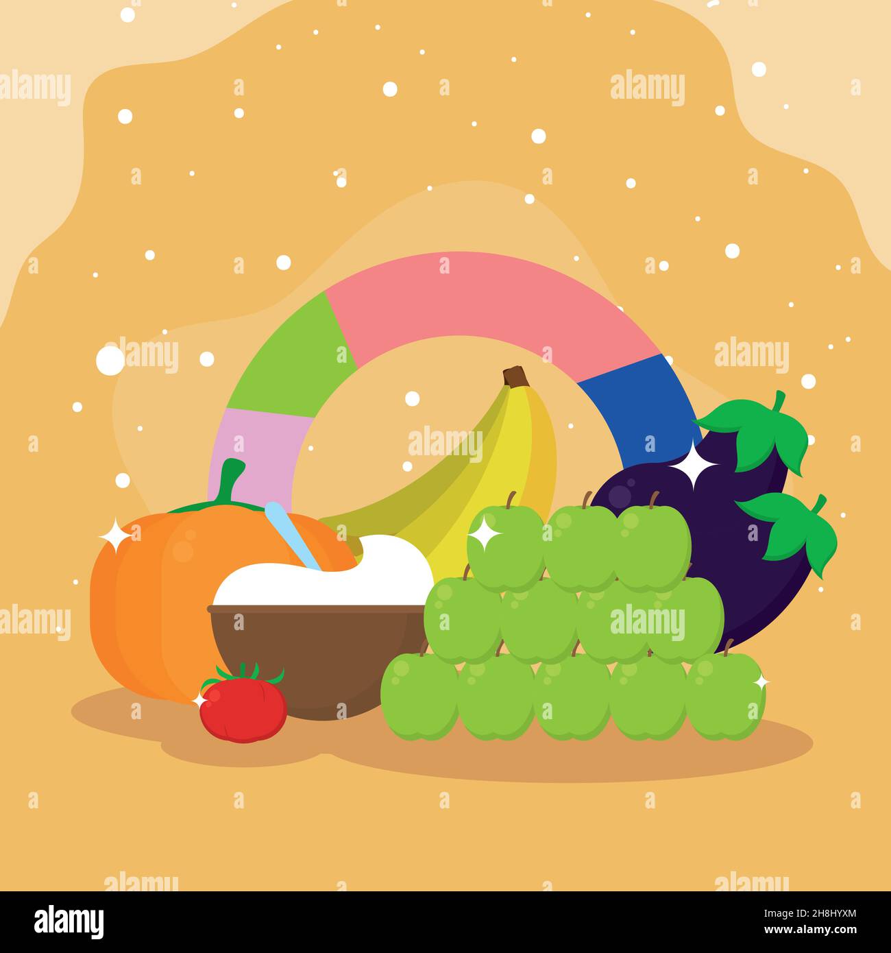 keto food design with items Stock Vector Image & Art - Alamy