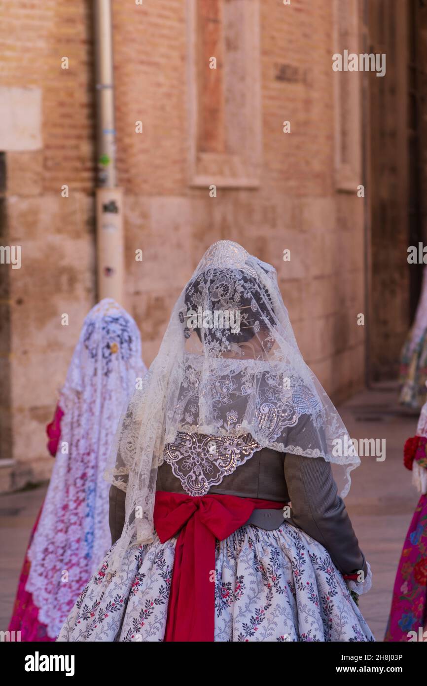 La Ofrena de Flors. The Valencia Fallas festivity. Added to the UNESCO ...