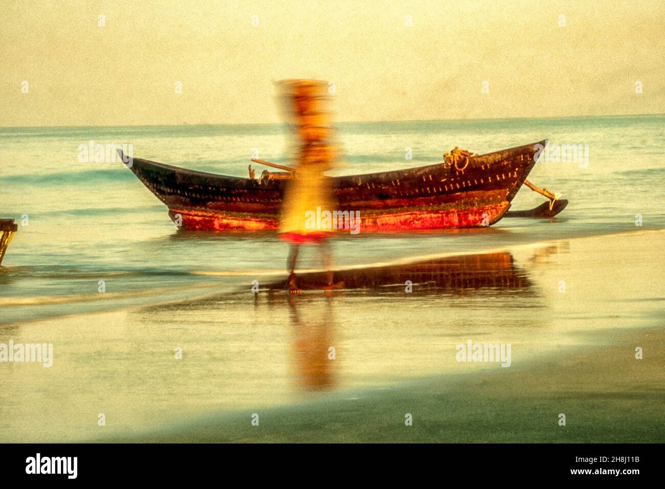 The catch, sustainable commercial fishing in Goa, India. Beachside ...