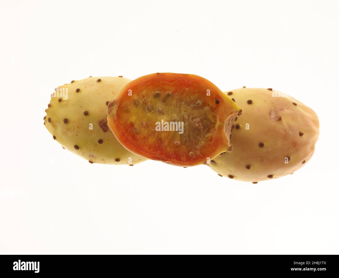 Delicious and colourful Prickly Pear Fruit close up still-life, high ...