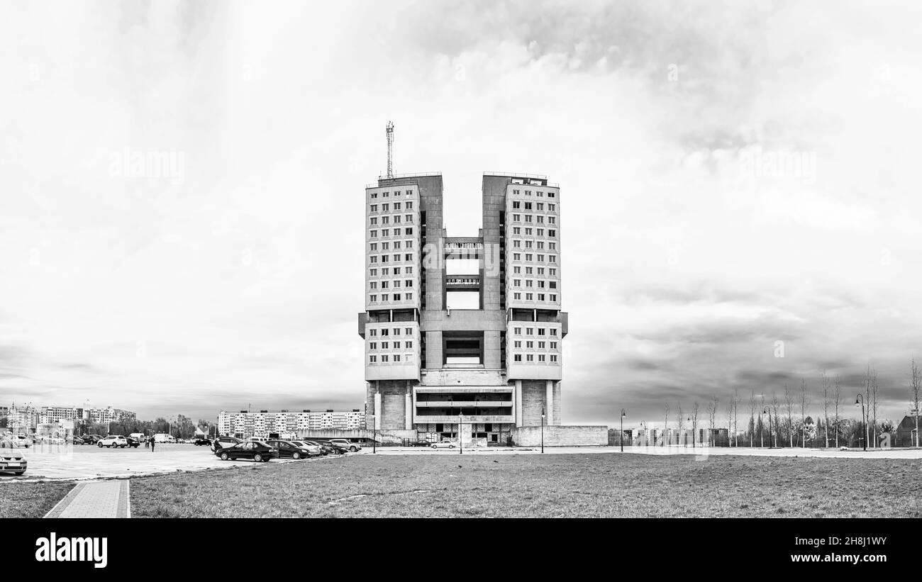 House of Soviets in Kaliningrad, an abandoned building in the ...