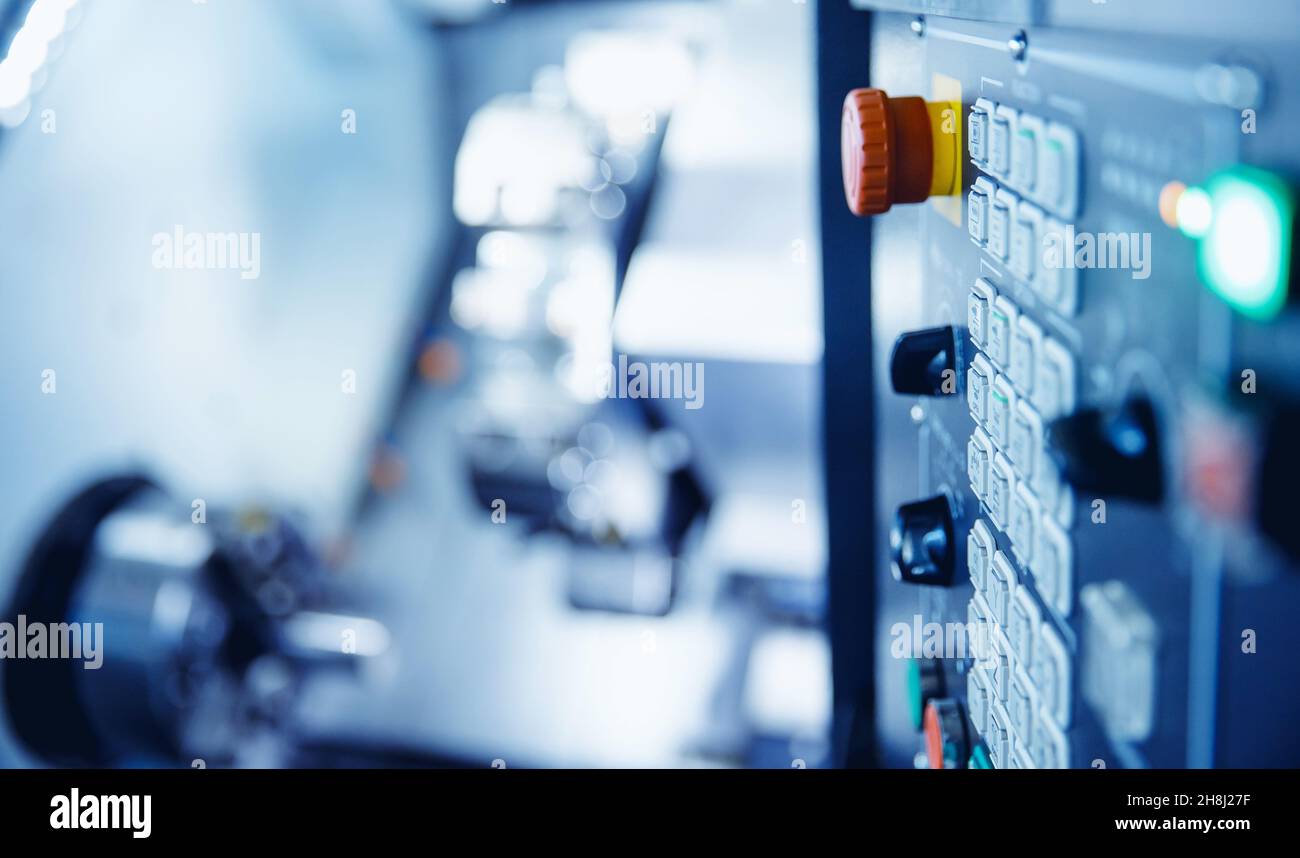 Red button Control panel CNC Industrial drill robot for detail machine ...