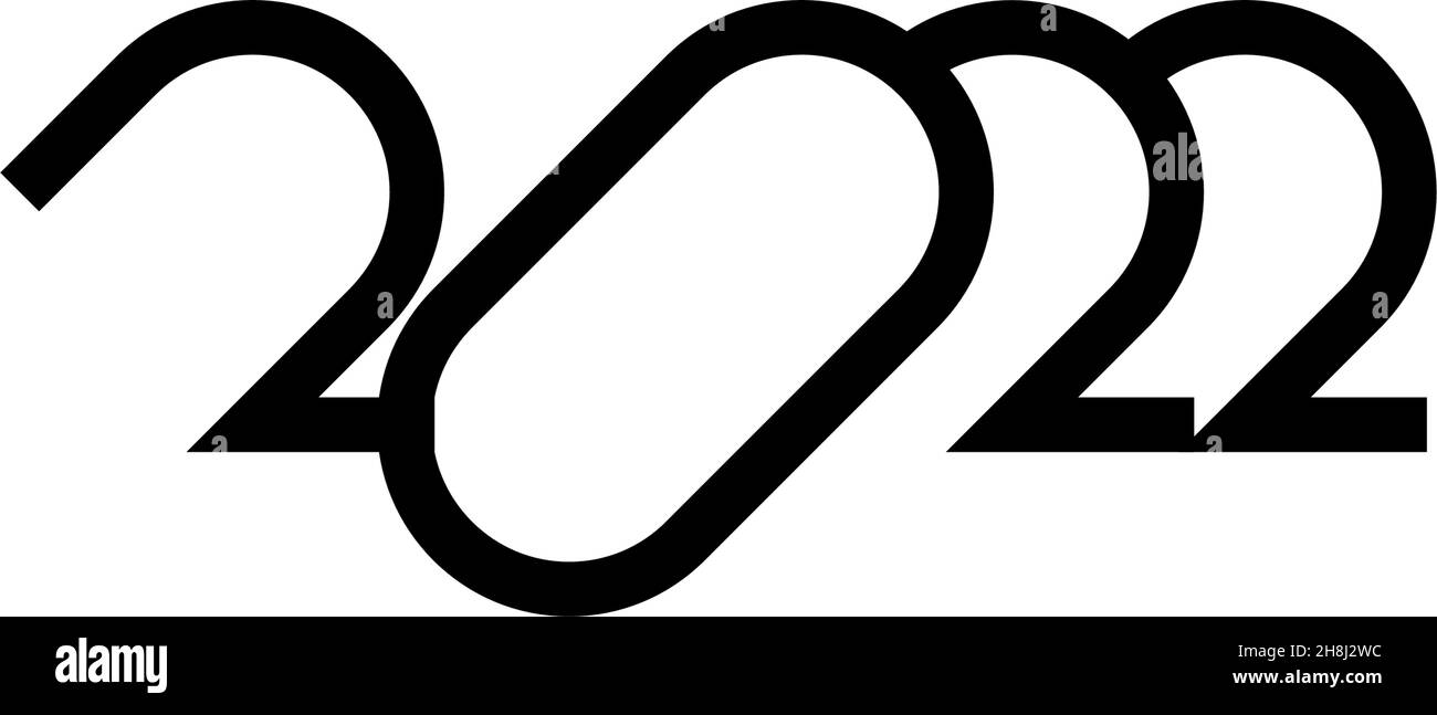 Happy New Year 2022 logo text design. Cover of business diary for 2022 ...