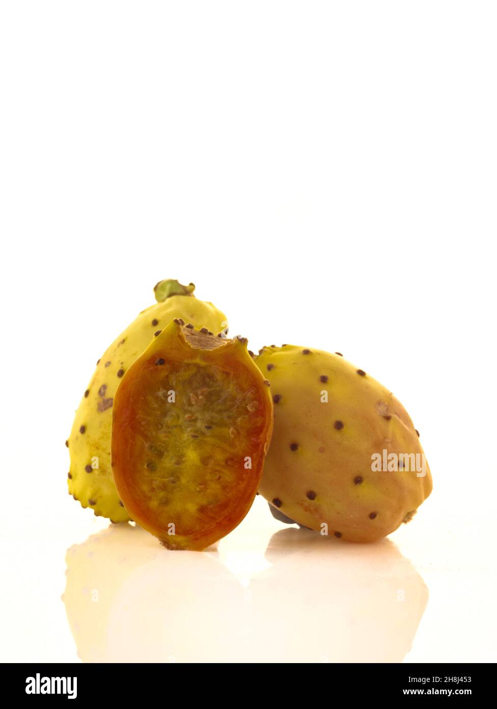 Delicious and colourful Prickly Pear Fruit close up still-life, high ...