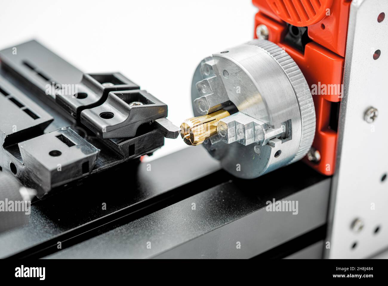 Small diy turning lathe machine for education and hobby Stock Photo - Alamy