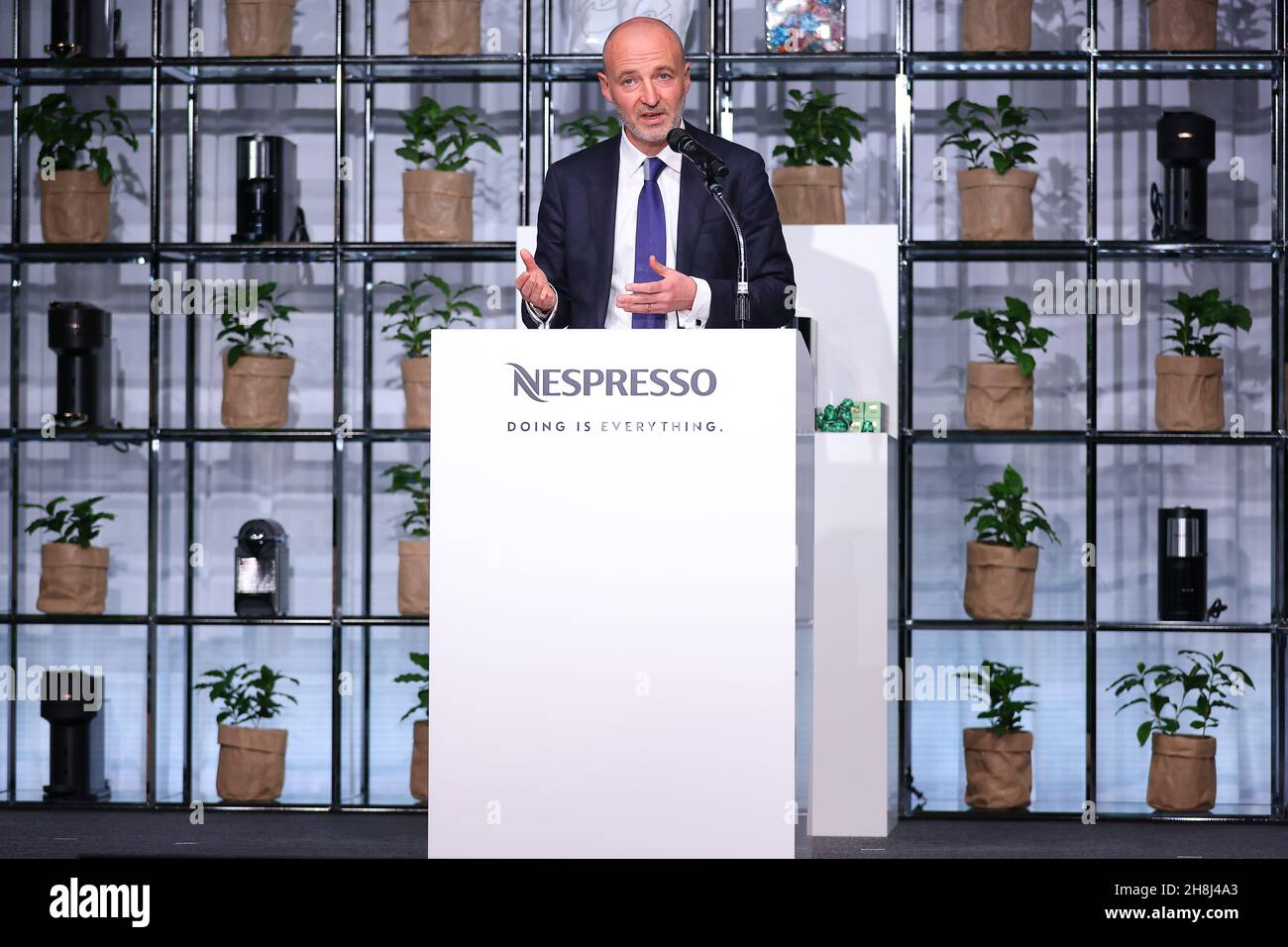 The Nespresso Sustainability Project Press Conference was held. Pierre ...