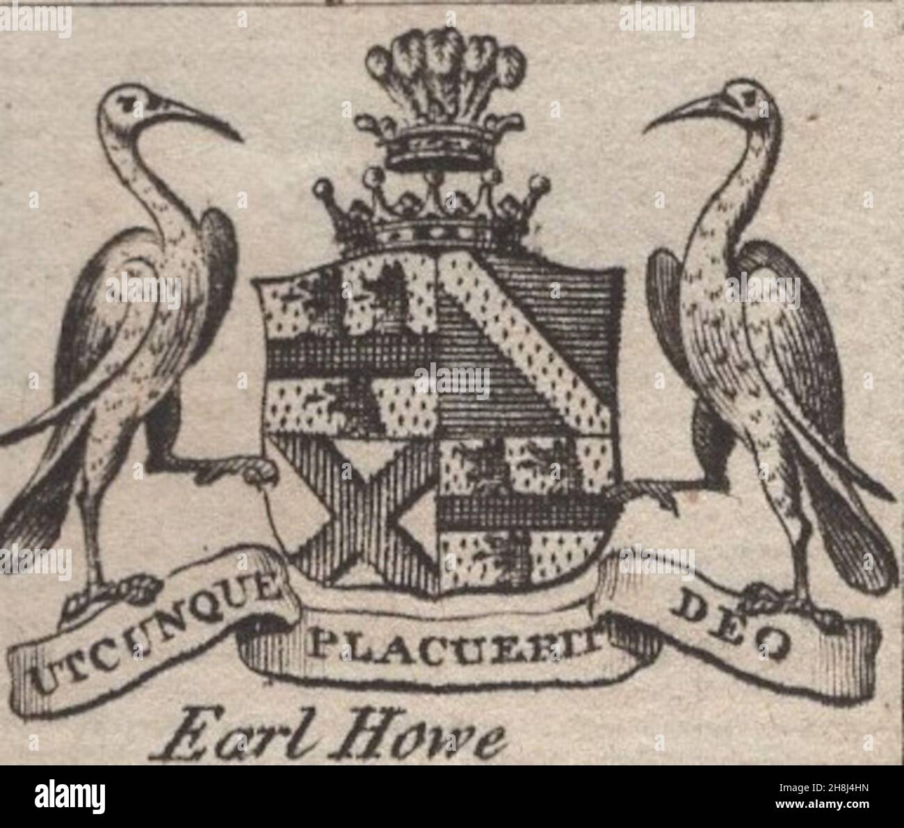 antique 18th century engraving heraldy coats of arms, English Viscounts ...