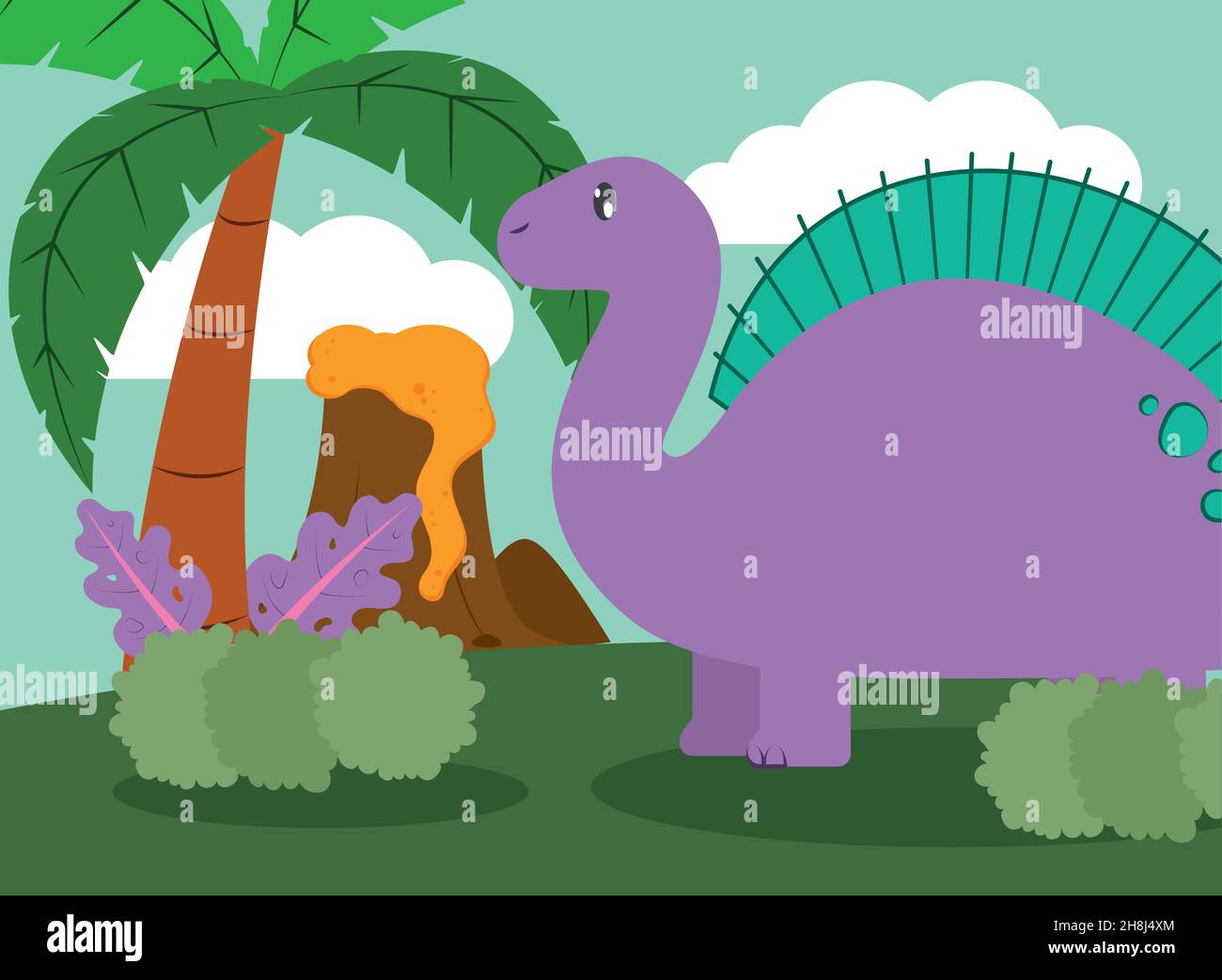purple spinosaurus card on nature Stock Vector Image & Art - Alamy