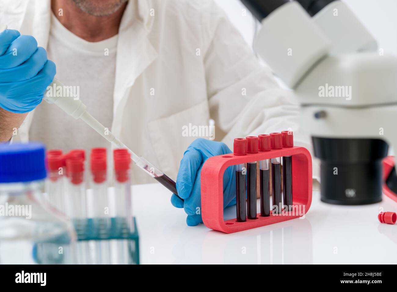 Scientific experiment in the laboratory of biological chemistry. Biochemistry, biophysics, and ...