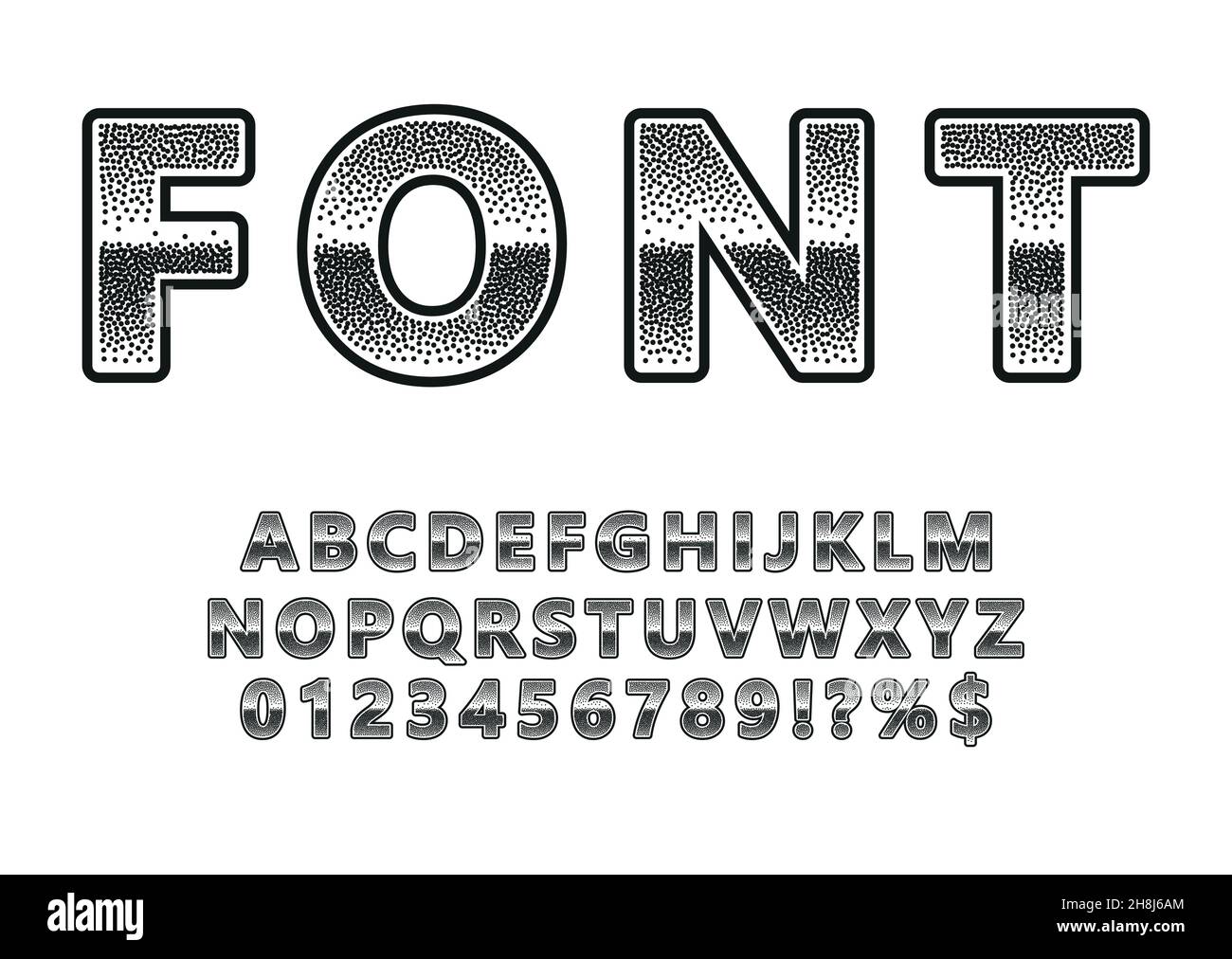 Vector of retro font and alphabet Stock Vector Image & Art - Alamy