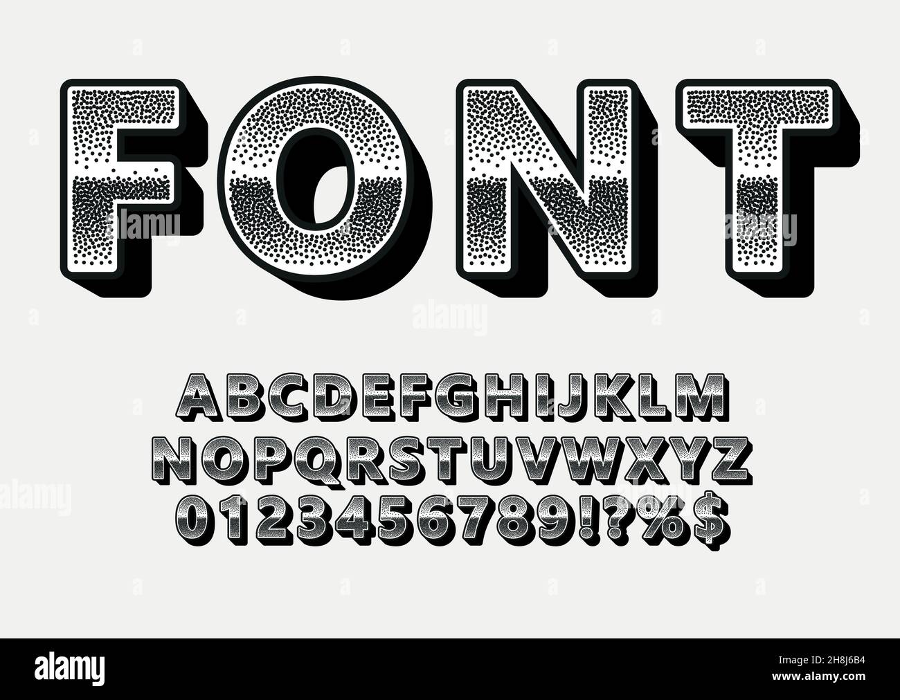 Vector of retro font and alphabet Stock Vector Image & Art - Alamy