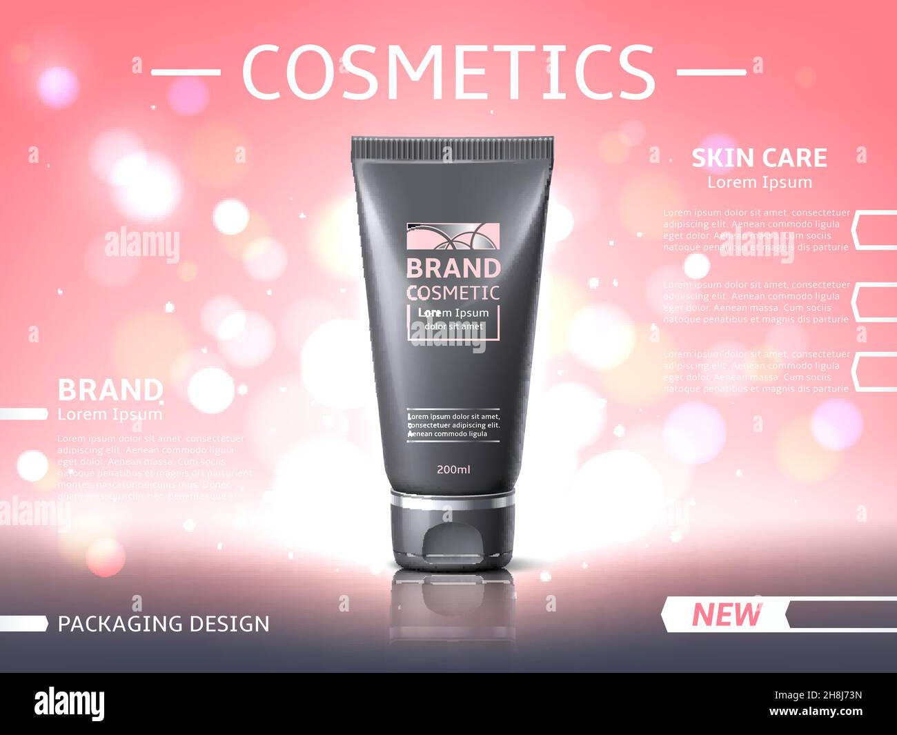 Skin care product poster. Beauty skin care products, branded cosmetics ...