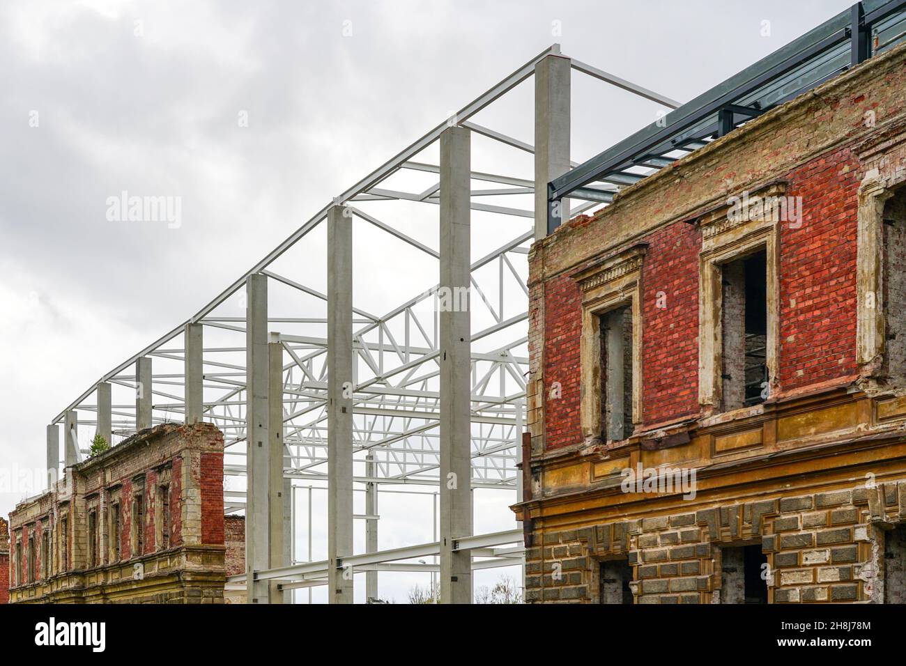 Metal And Brick Facade