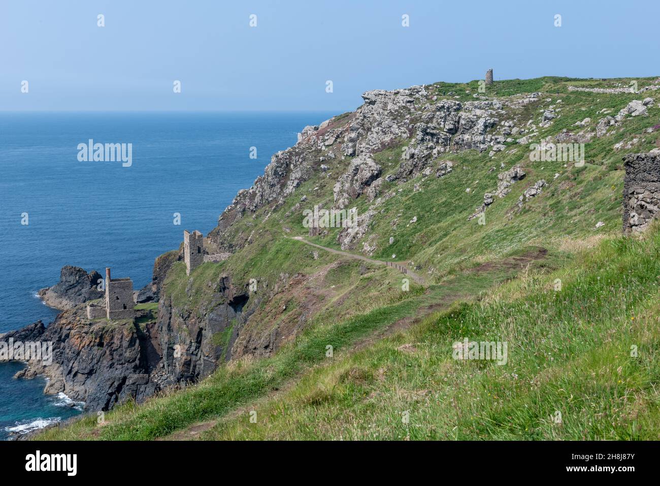 The Crowns engine houses at Botallack mine in Cornwall Stock Photo - Alamy