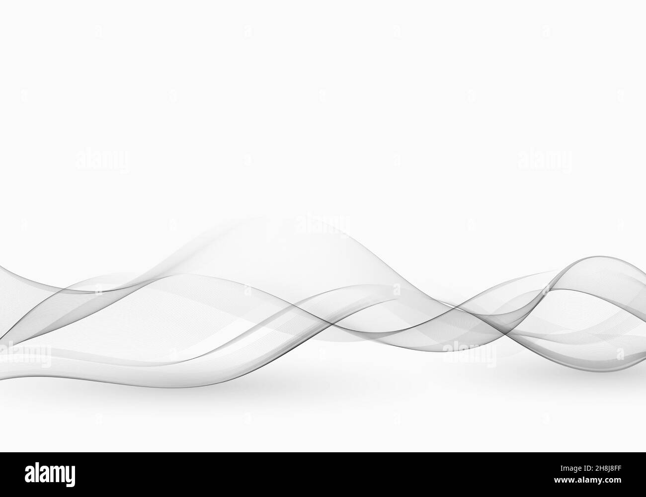 Abstract wavy transparent wave background. Gray vector wavy lines Stock ...