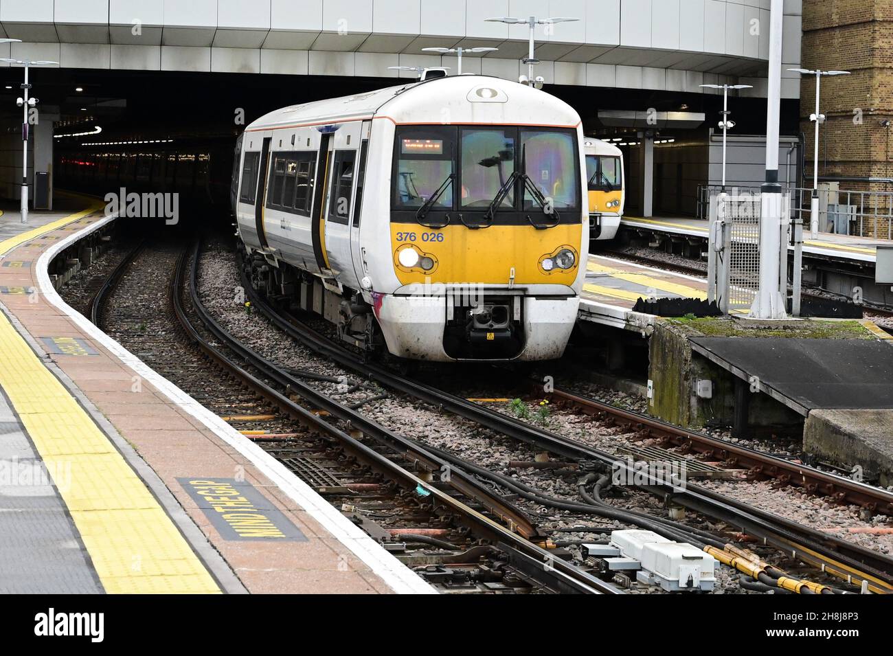 London, London City, UK-November 30th 2021: A southeastern class 376 ...