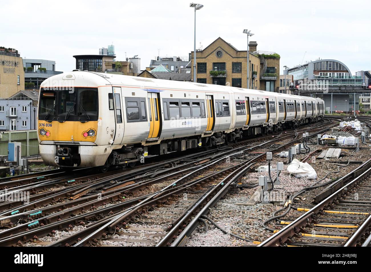 London, London City, UK-November 30th 2021: A southeastern class 376 ...