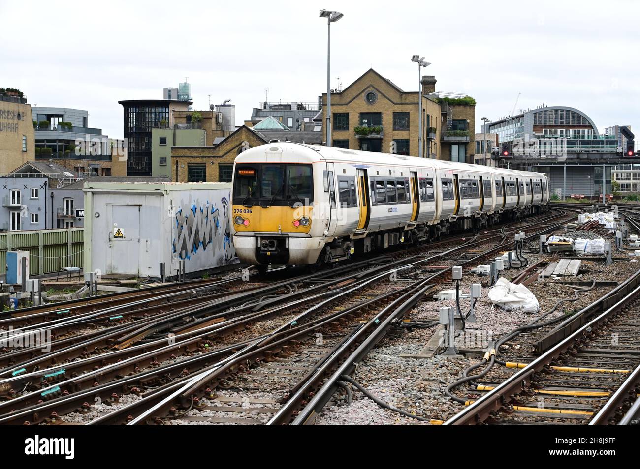 London, London City, UK-November 30th 2021: A southeastern class 376 ...