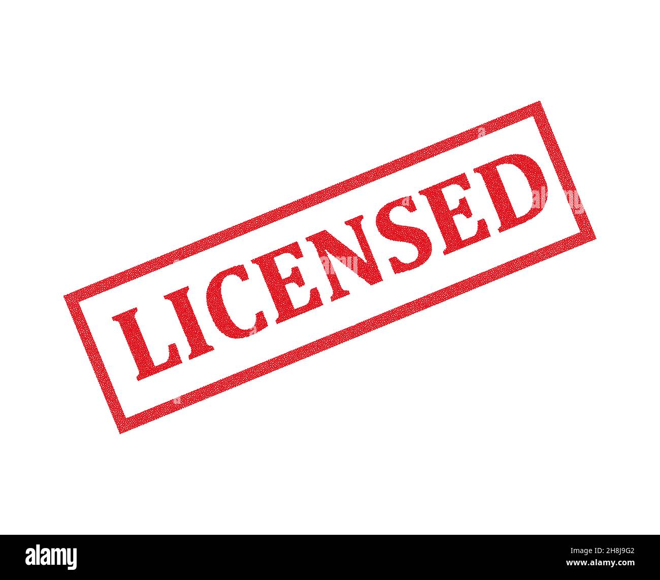 Licensed product stamp illustration isolated on white background Stock ...