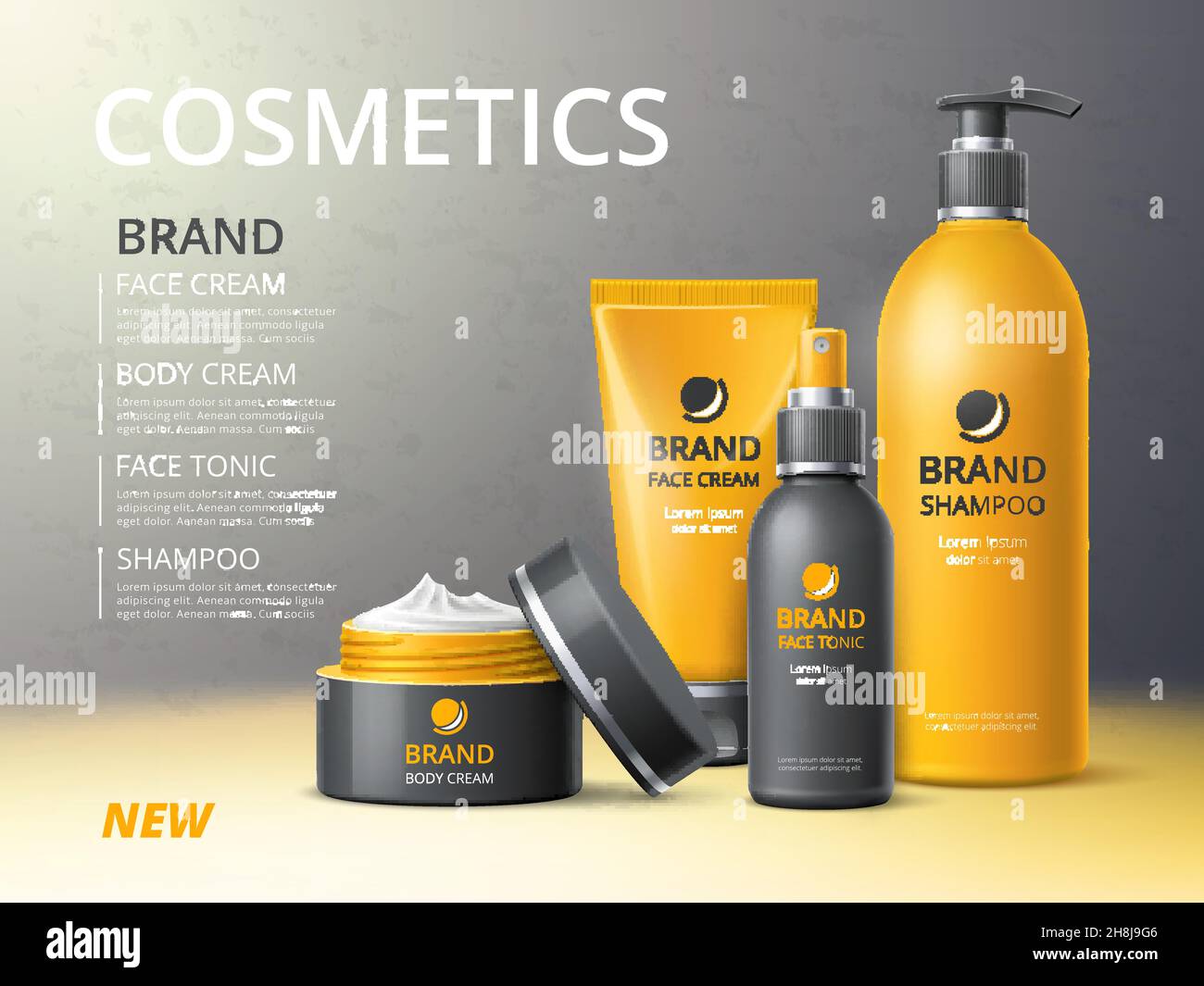 Hair products bottles Stock Vector Images - Alamy