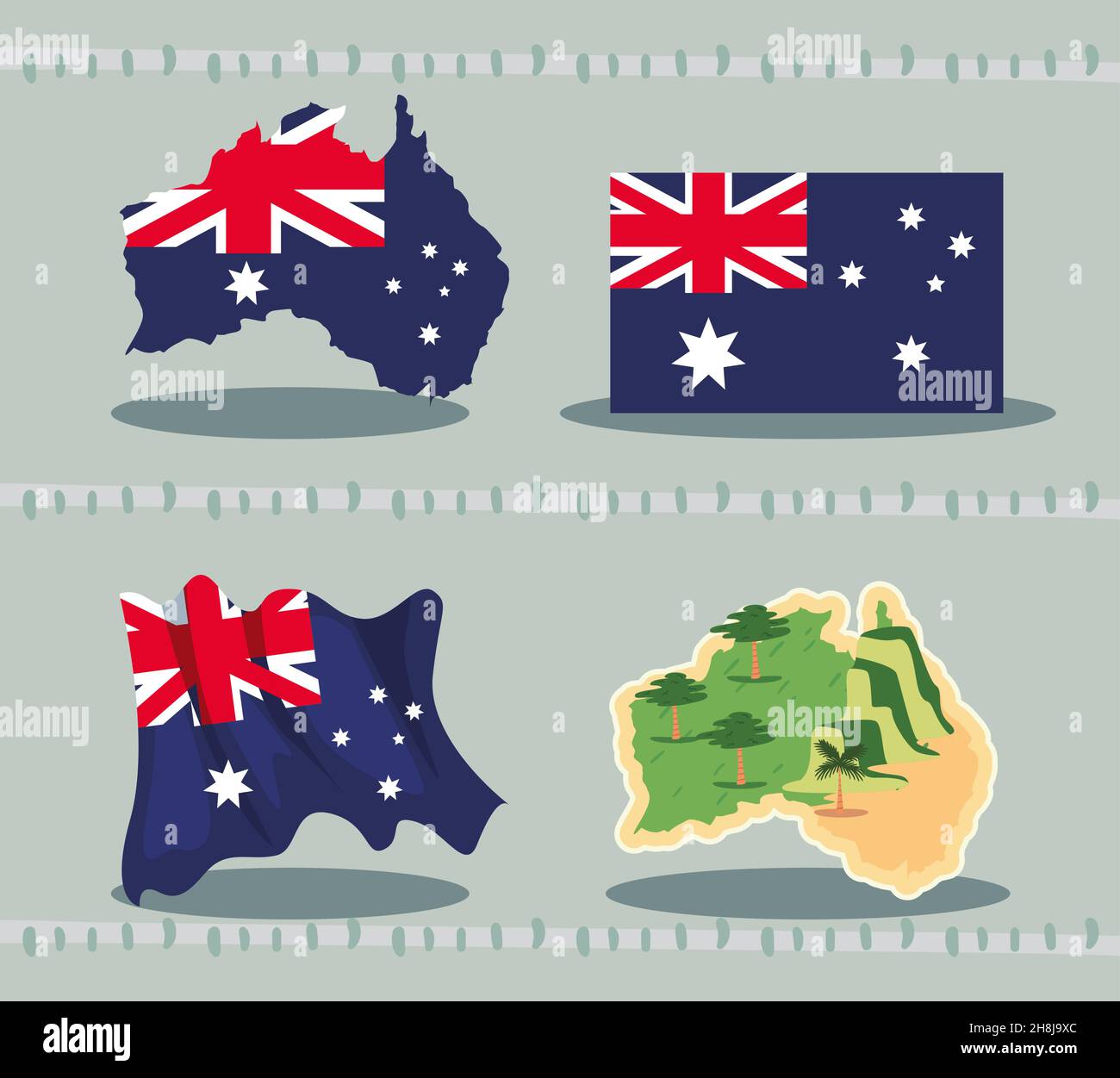 set of four australian items Stock Vector Image & Art - Alamy