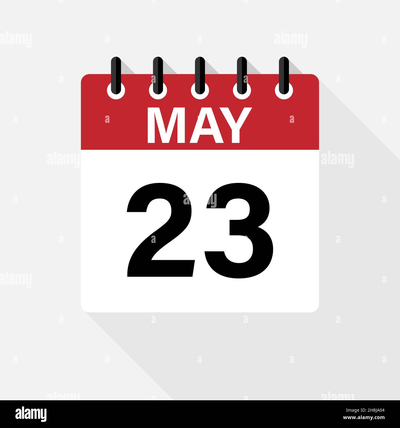 May - Calendar Icon. Calendar Icon with shadow. Flat style. Date, day ...