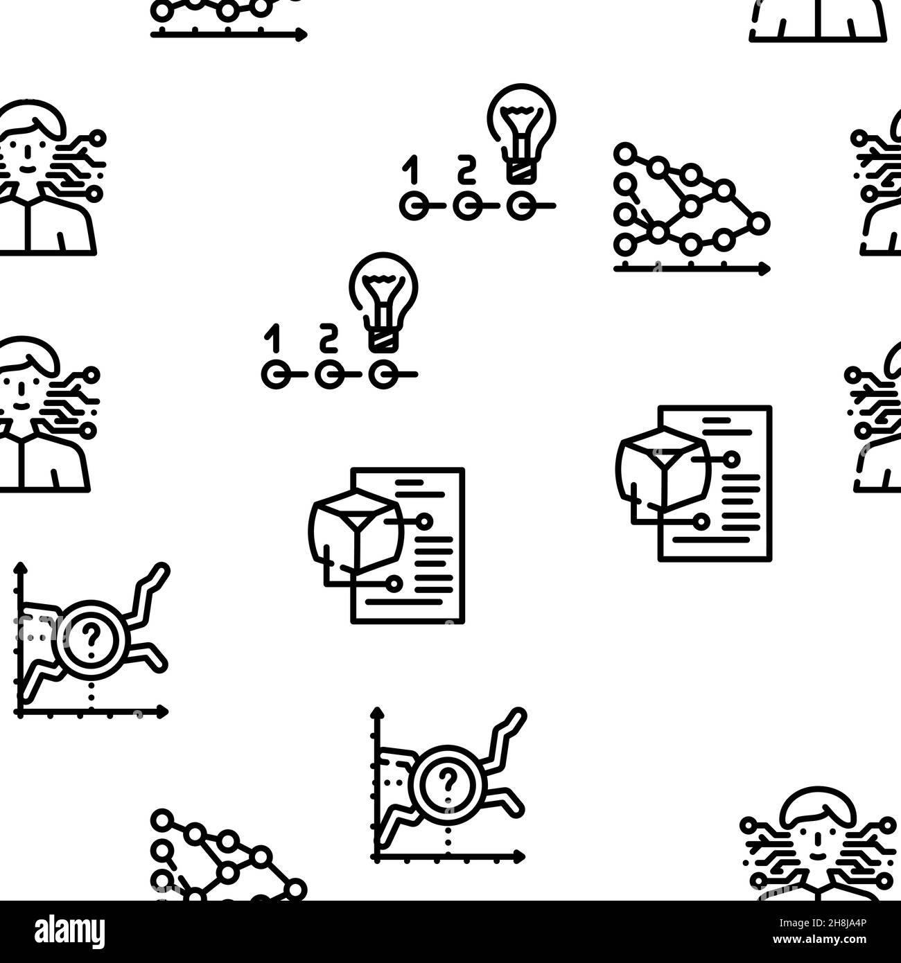Programming technology pattern code icons hi-res stock photography and ...