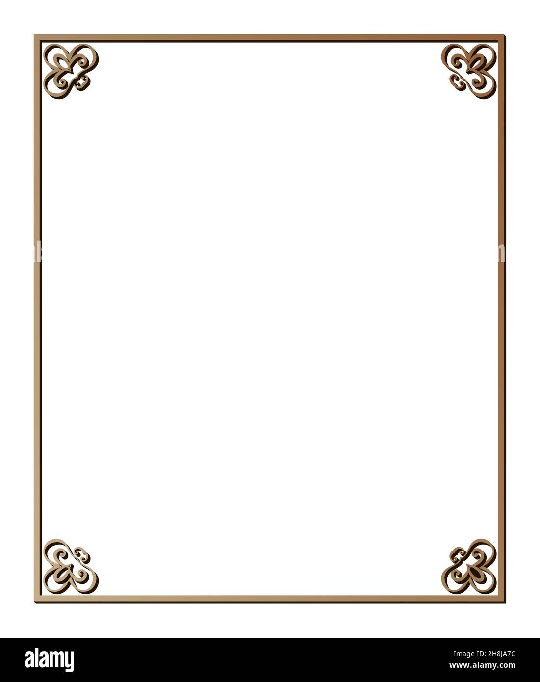 Vector illustration of art deco borders and frames. Creative pattern in ...