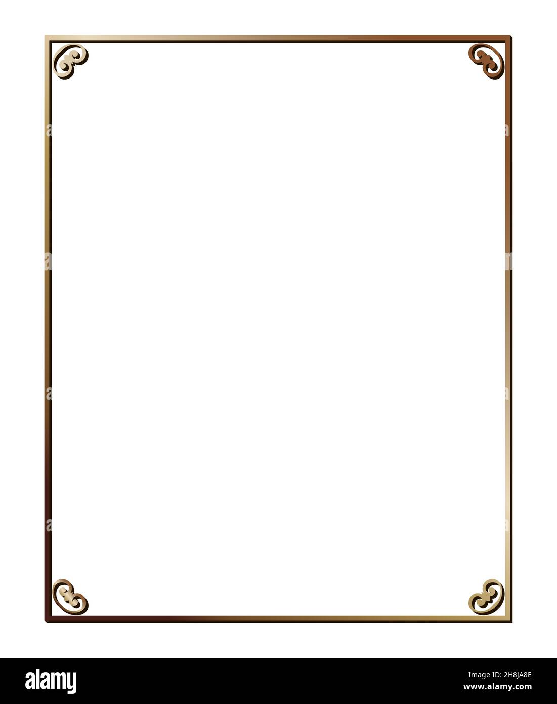Vector illustration of art deco borders and frames. Creative pattern in ...