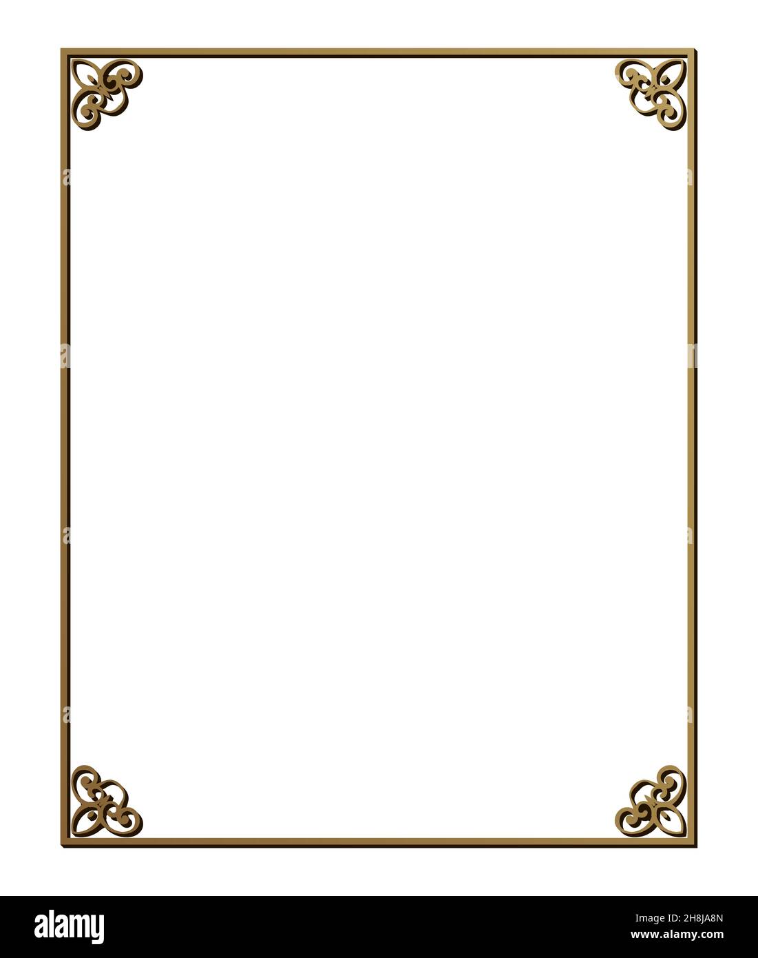 Vector illustration of art deco borders and frames. Creative pattern in ...