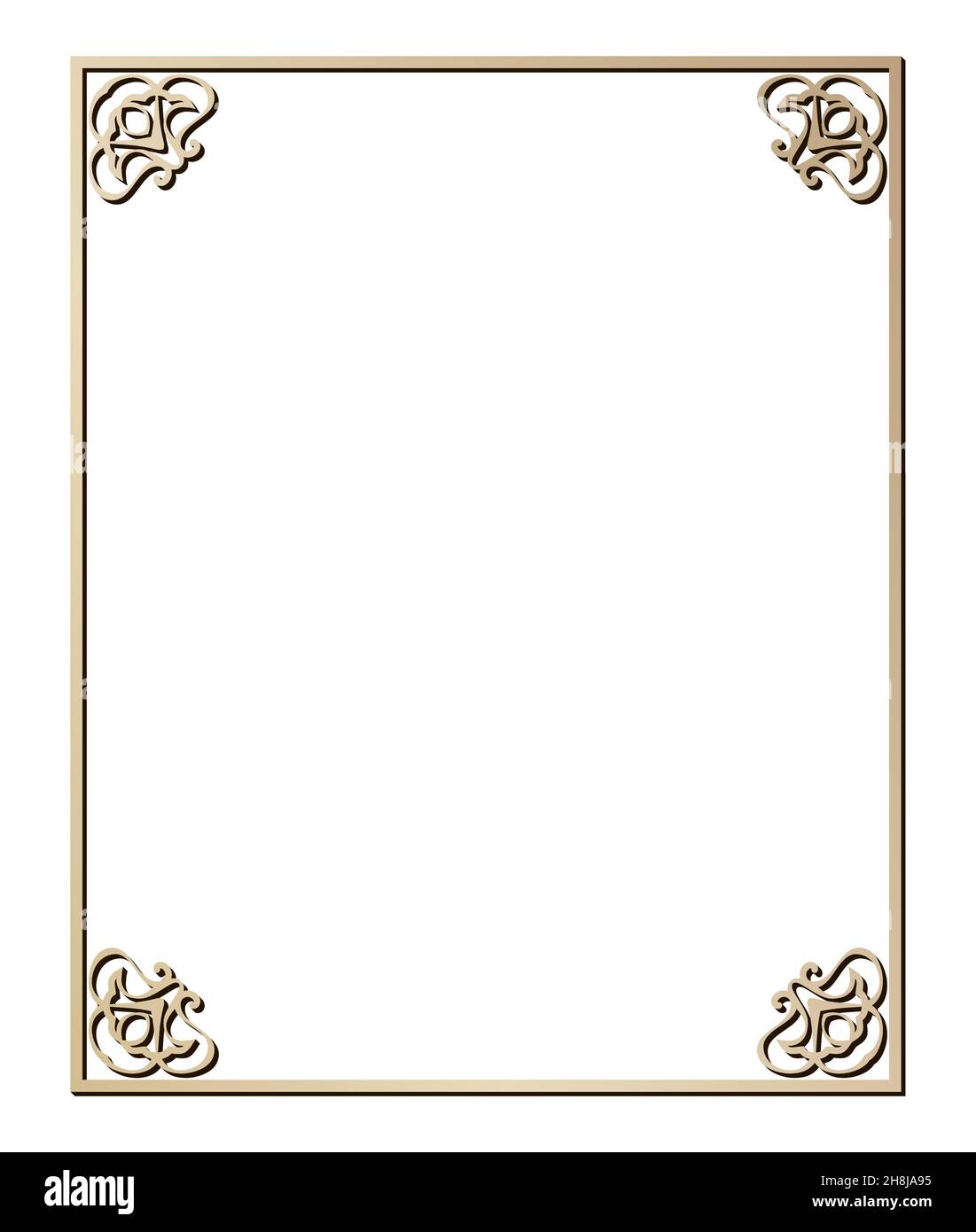 Vector illustration of art deco borders and frames. Creative pattern in ...