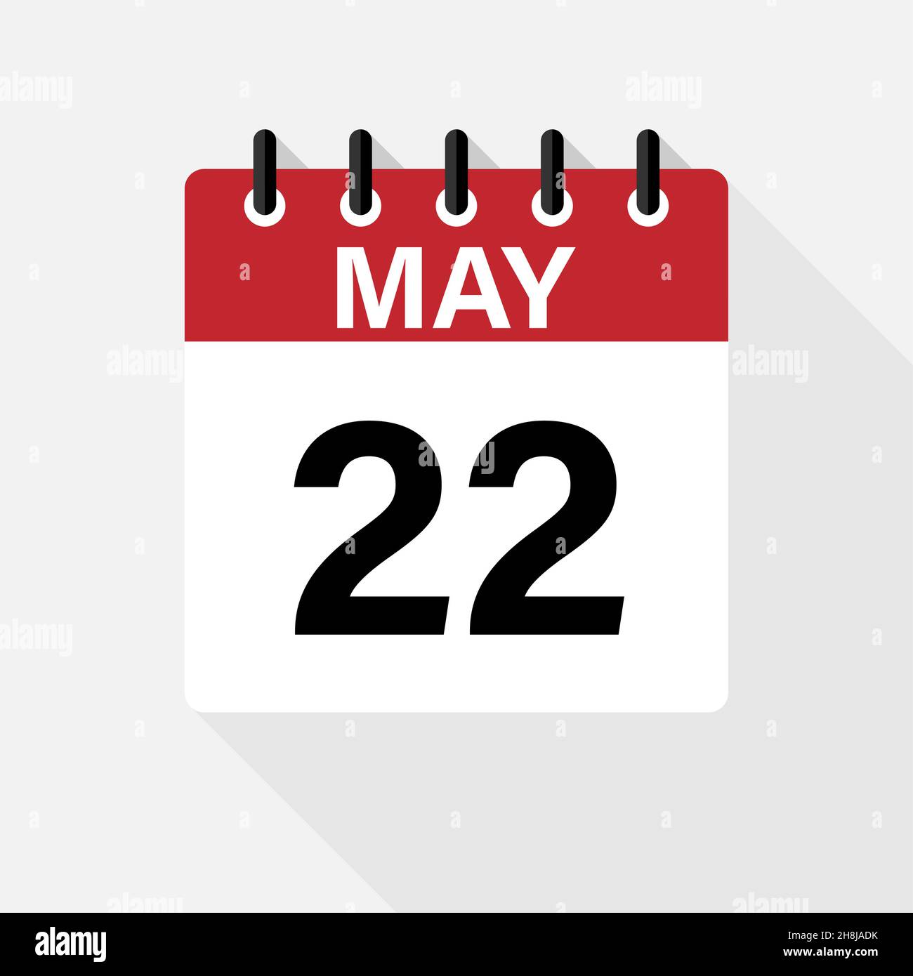 May - Calendar Icon. Calendar Icon with shadow. Flat style. Date, day ...