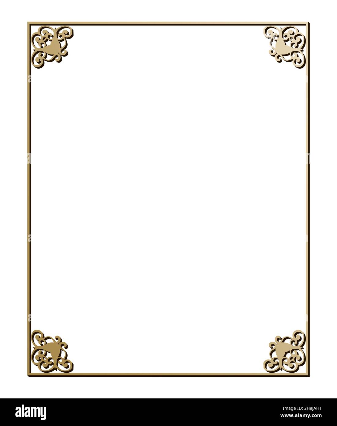 Vector illustration of art deco borders and frames. Creative pattern in ...