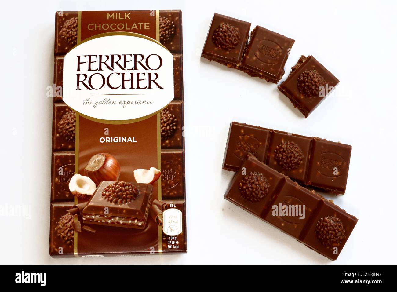 FERRERO ROCHER premium Chocolate bar Stock Photo - Alamy