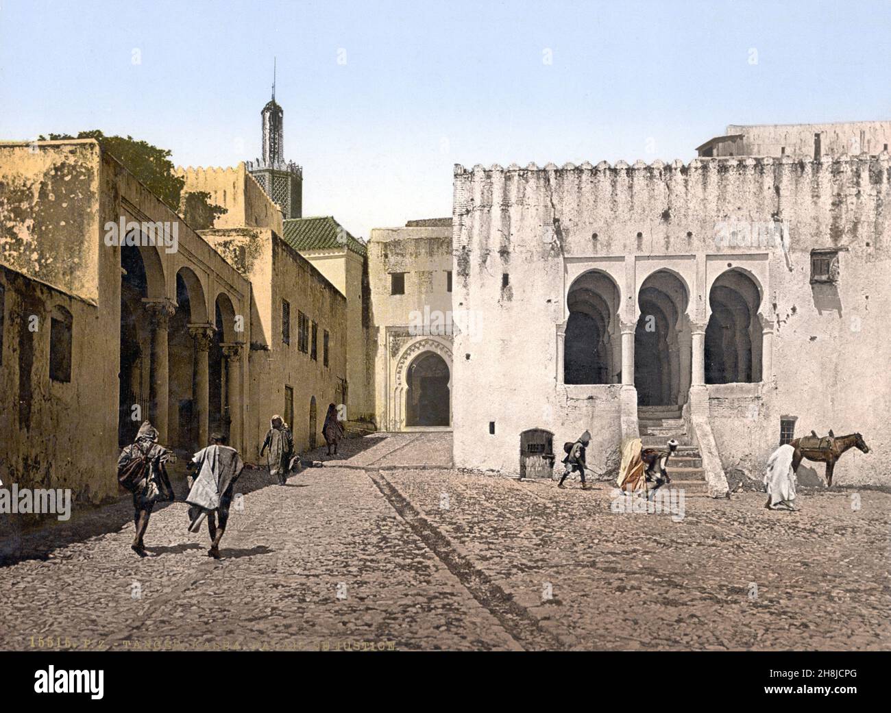 Vintage Polychrom color print of the Palace of Justice, Tangier ...