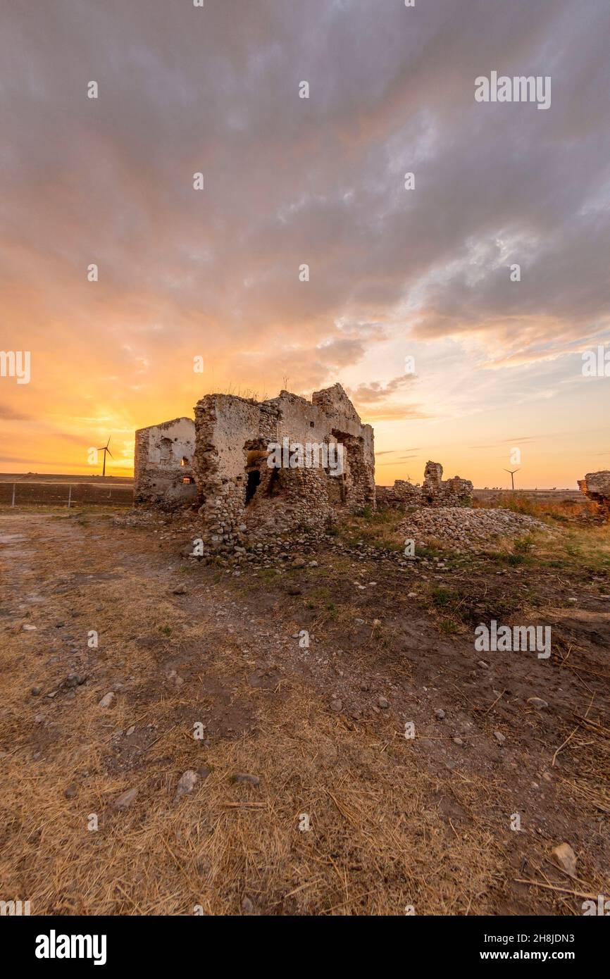 View of the ancient Abbey of Sant'Agata Martire in Puglia - Italy Stock ...