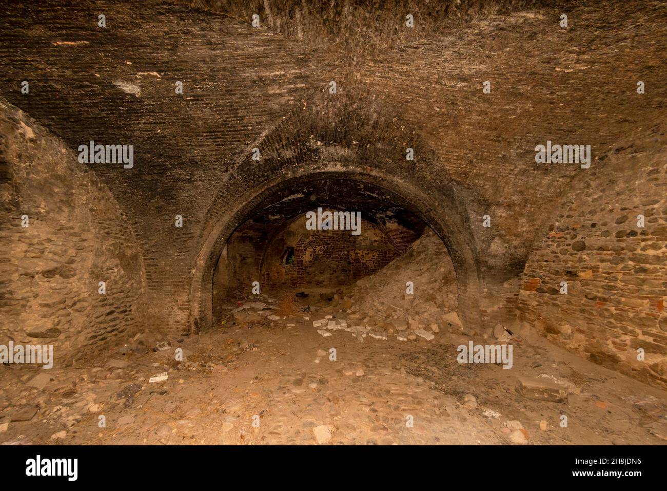 View of the ancient Abbey of Sant'Agata Martire in Puglia - Italy Stock ...