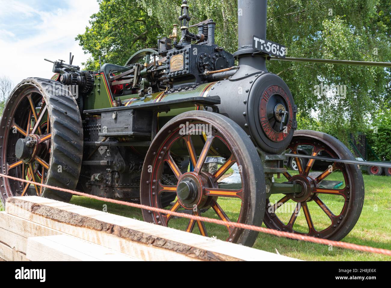 Honiton.Devon.United Kingdom.July 2nd 2021.A restored Burrel traction ...