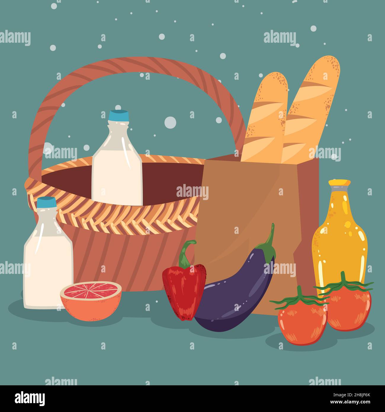 grocery texture poster with dots Stock Vector Image & Art - Alamy