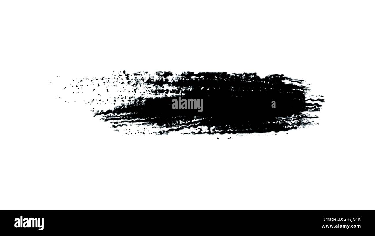 Abstract animation of black paint splash on white background. Perfect ...