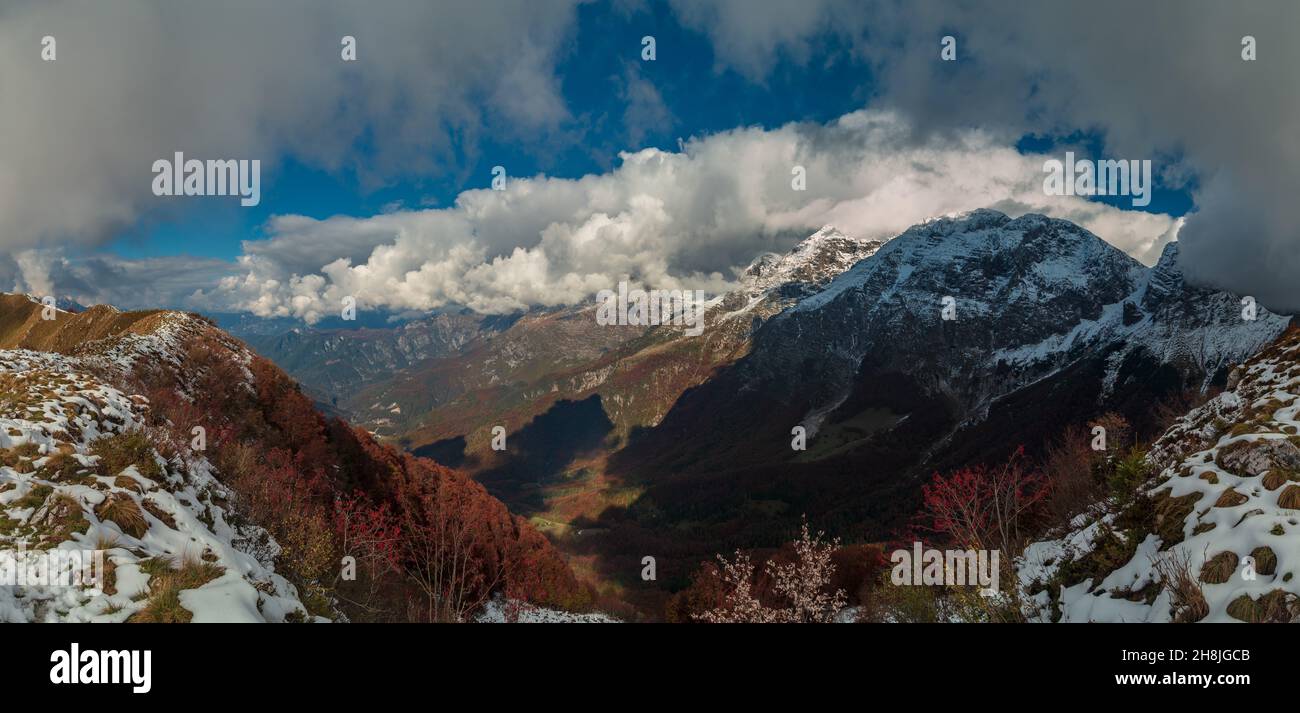 October day in the mountains of Val di Resia, in Friuli-Venezia Giulia ...