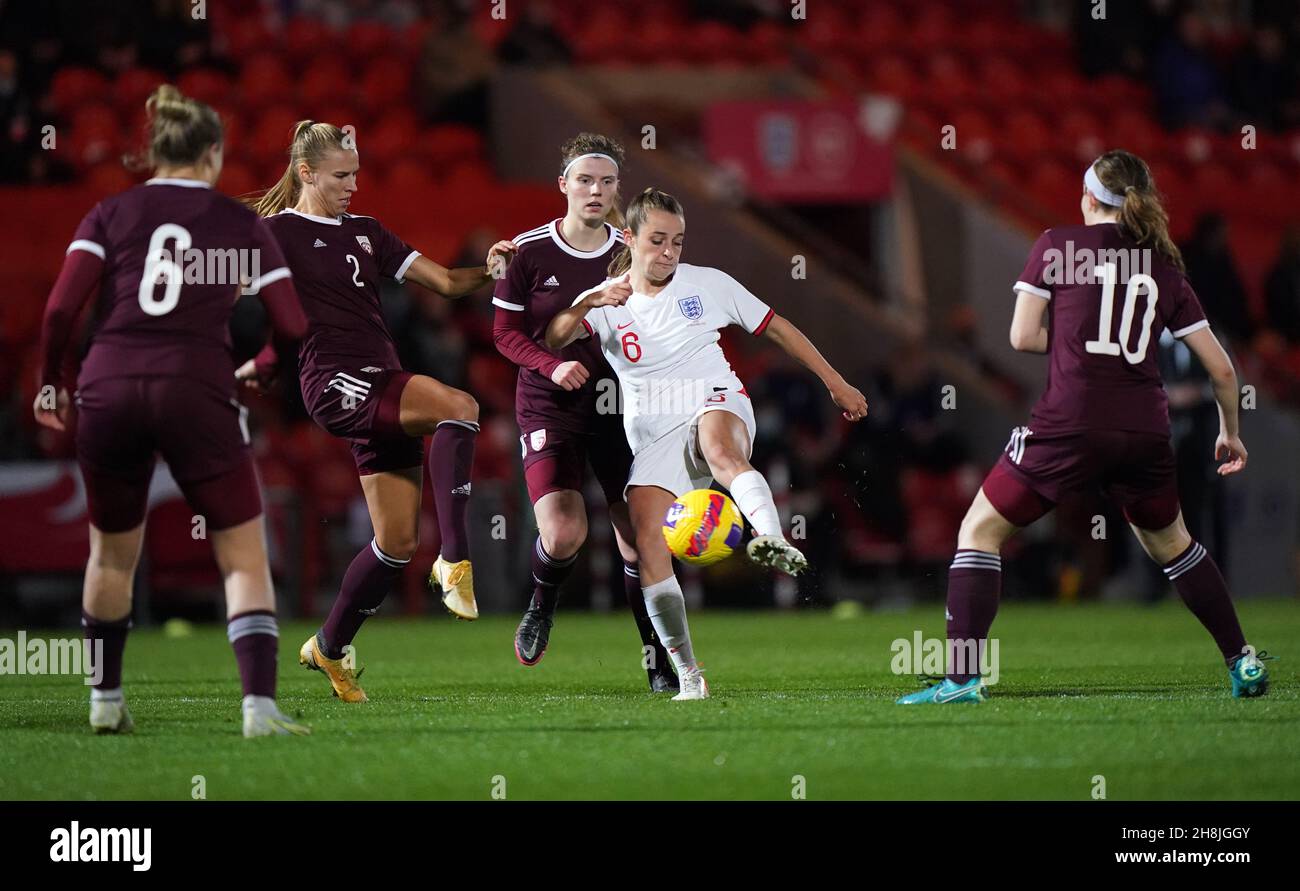 England's Ella Toone shoots during the Women's FIFA World Cup ...