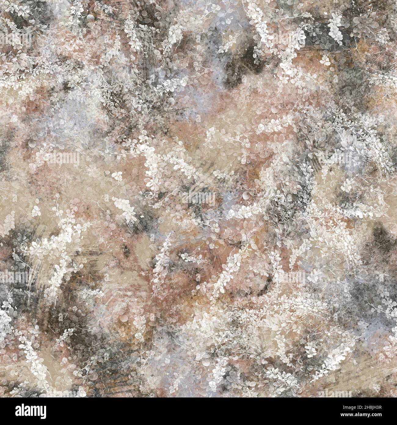 Seamless neutral and white grungy classic abstract surface pattern ...