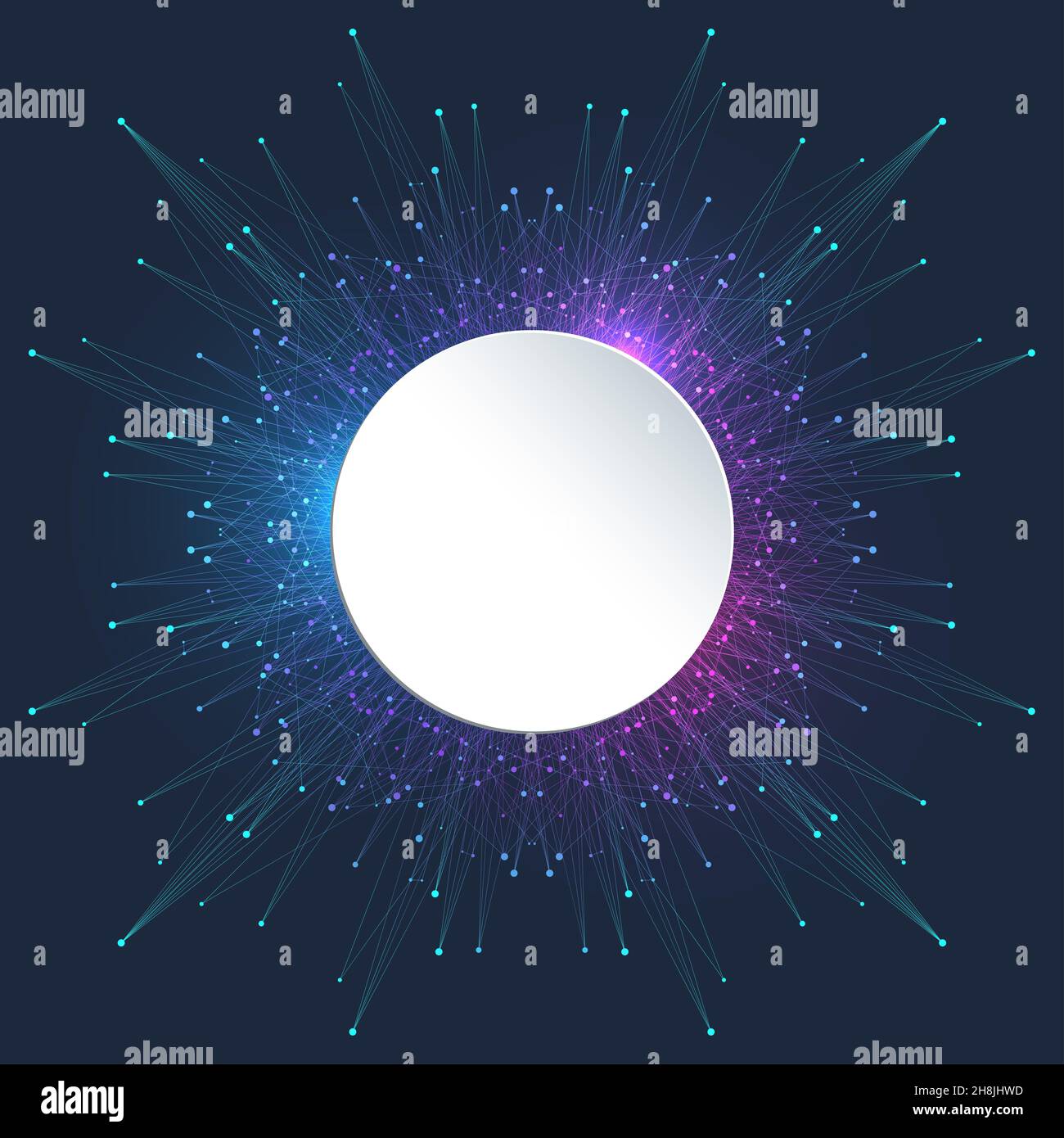 Quantum computer technology concept. Deep learning artificial ...