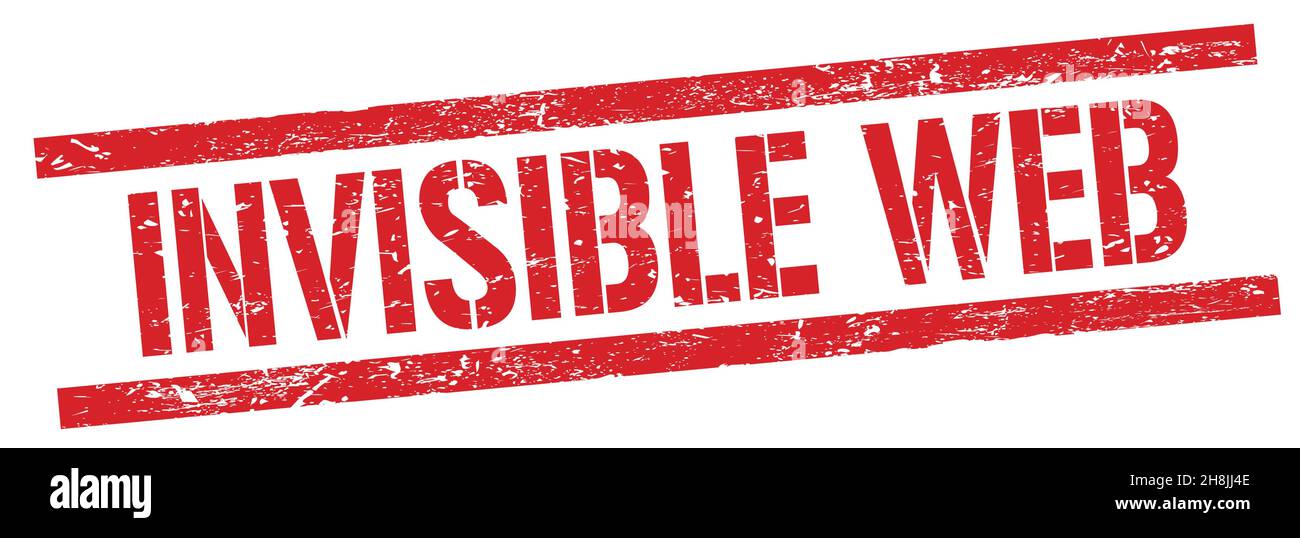 INVISIBLE WEB text on red grungy rectangle stamp sign Stock Photo - Alamy