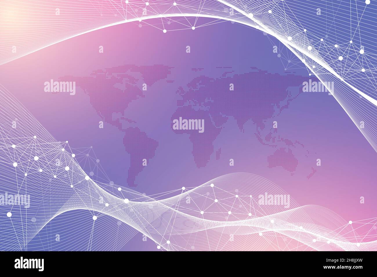 Big data visualization. Geometric abstract background visual ...