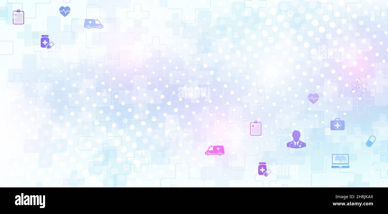 Medical abstract background with health care icons. Medical technology ...