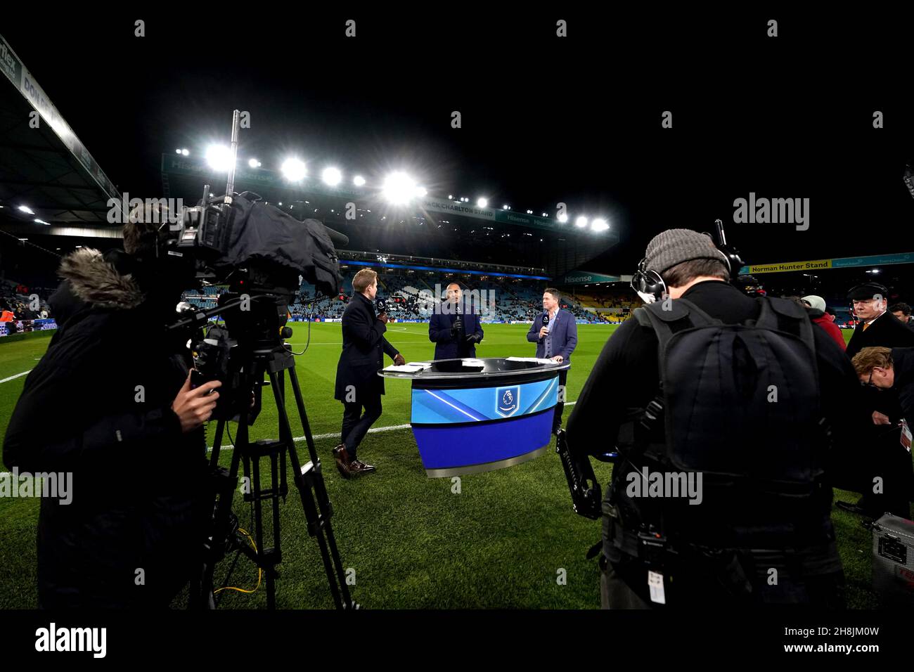 TV presenter Darrell Currie (left) along side former footballers ...